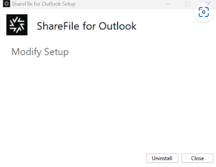 ShareFile for Outlook Clean Installation